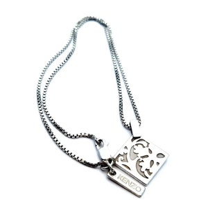 Kenzo Paris Sterling Silver Lariat Necklace, Silver Pendant, Kenzo ...