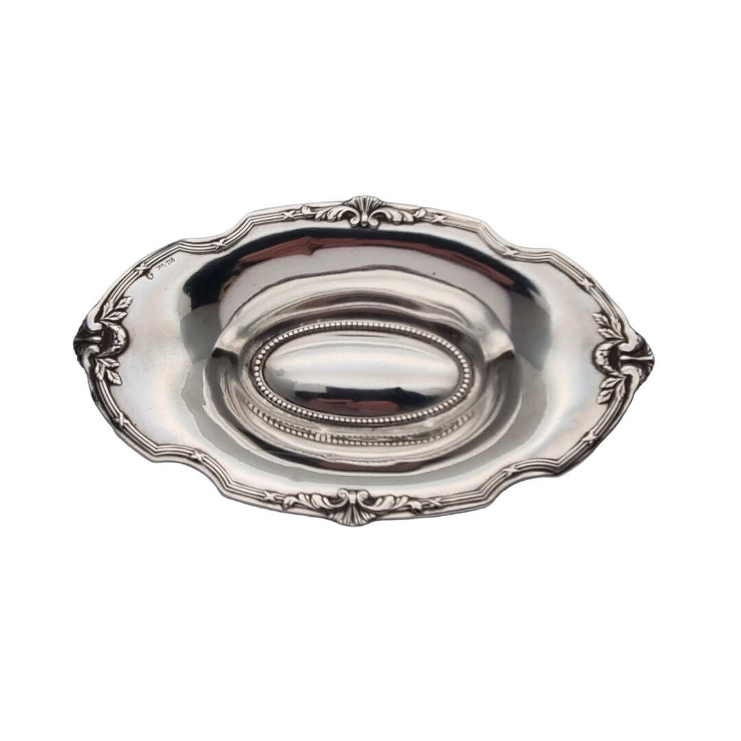 Small Serving Tray in Sterling Silver Small Oval Tableware - Etsy