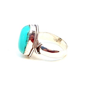 Turquoise Stone Silver Ring Turquoise Silver Ring 925 - Etsy