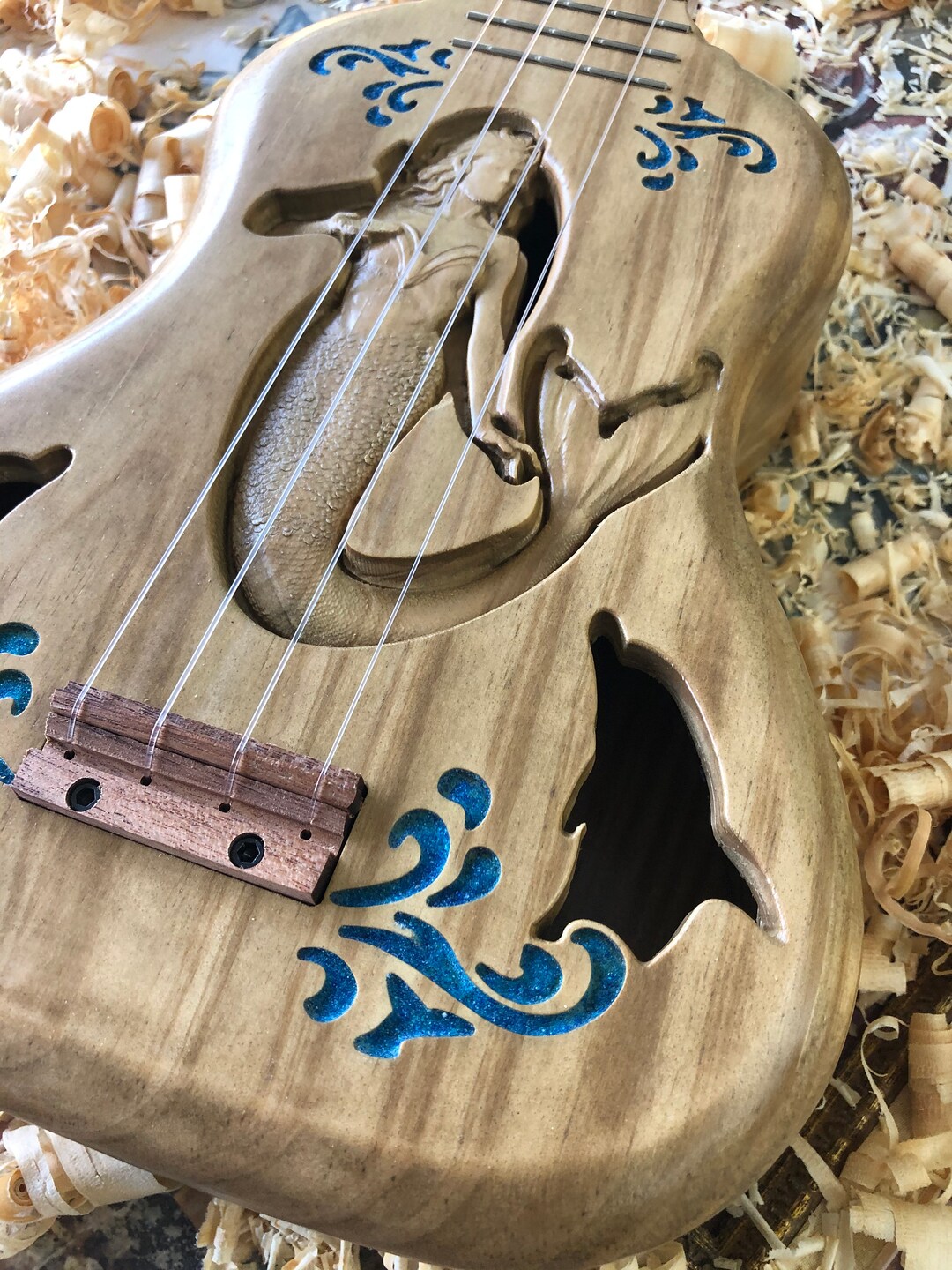 Custom Mermaid/ Dolphins Concert Ukulele - Etsy
