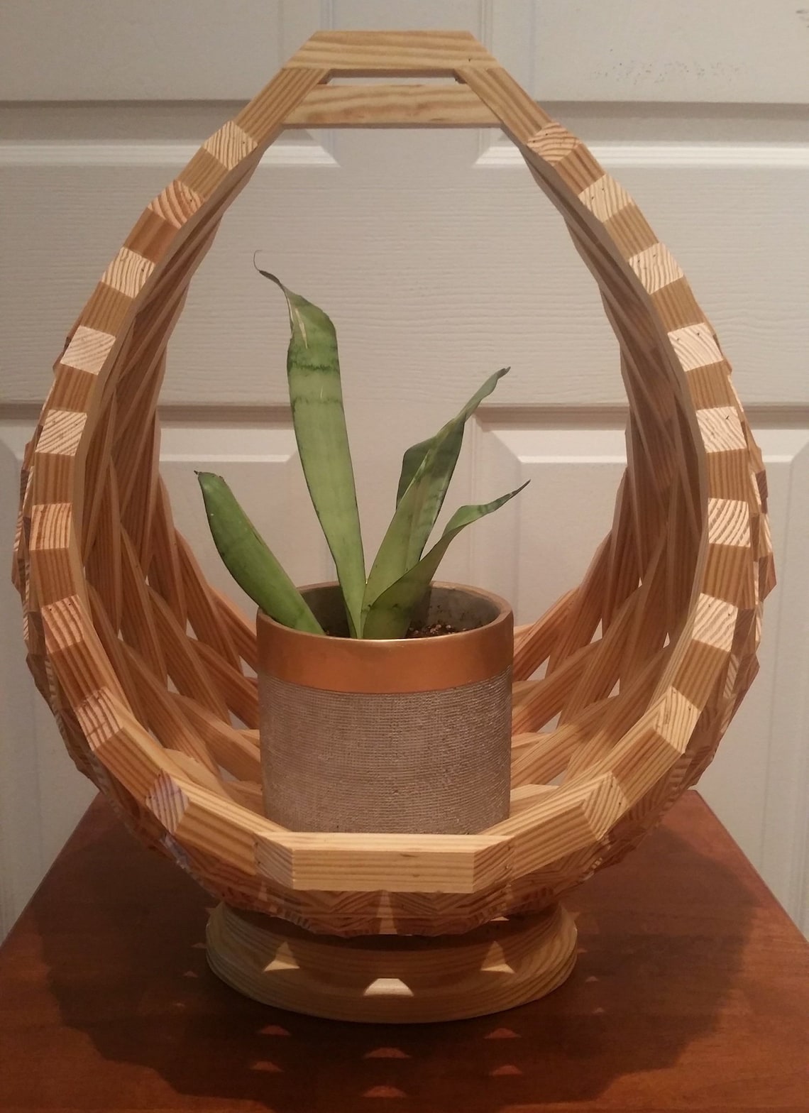 Wooden Flower Basket | Etsy