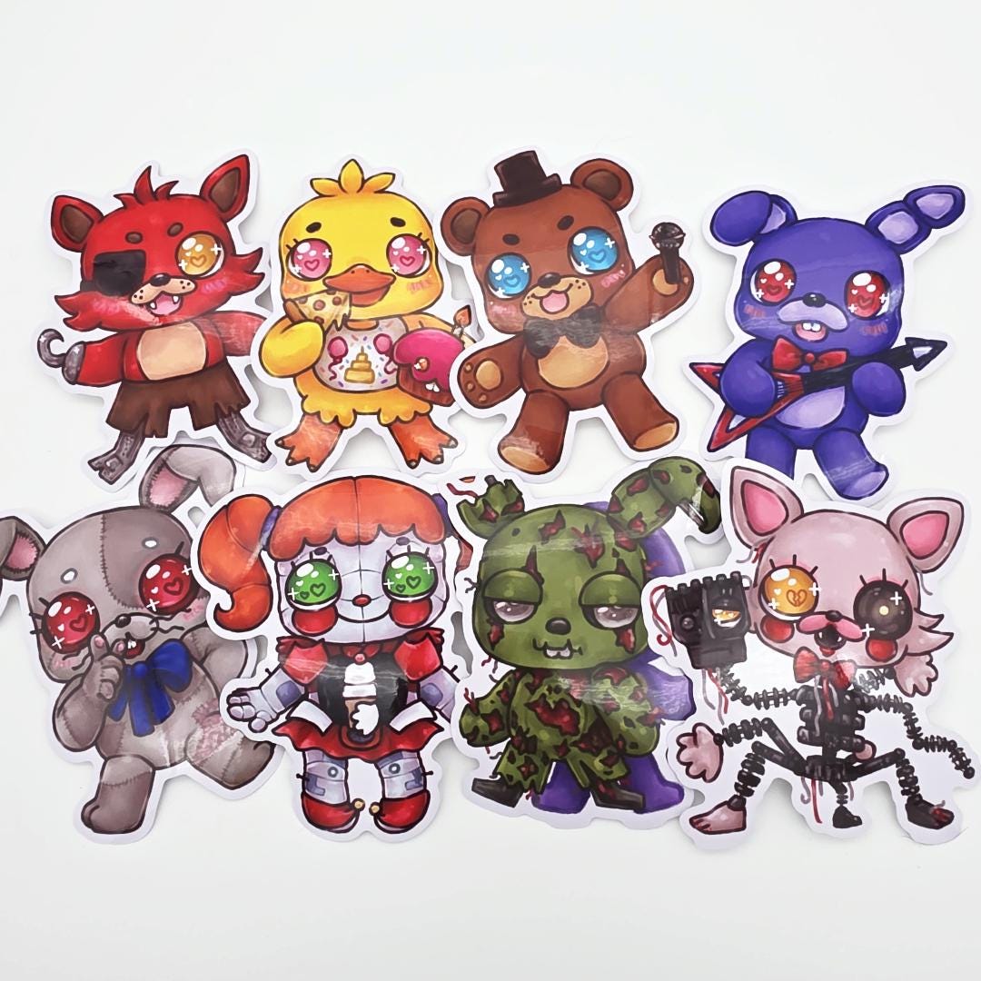 FIVE NIGHTS at FREDDYS | Water Resistant 4" Vinyl Stickers | Freddy ...