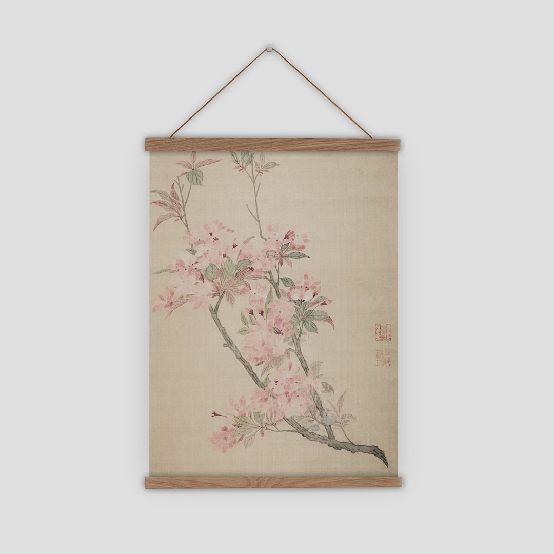 Chinese Wall Hanging, Floral Wall Hanging, Chinese Wall Art, Blossom ...
