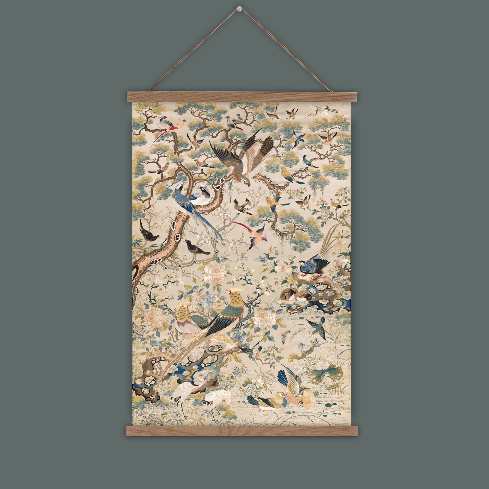 Vintage Chinese Tapestry Wall Hanging Chinoiserie Asian Wall - Etsy