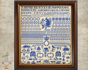 Antique 19th Century Scottish Sampler Reproduction Cross | Etsy