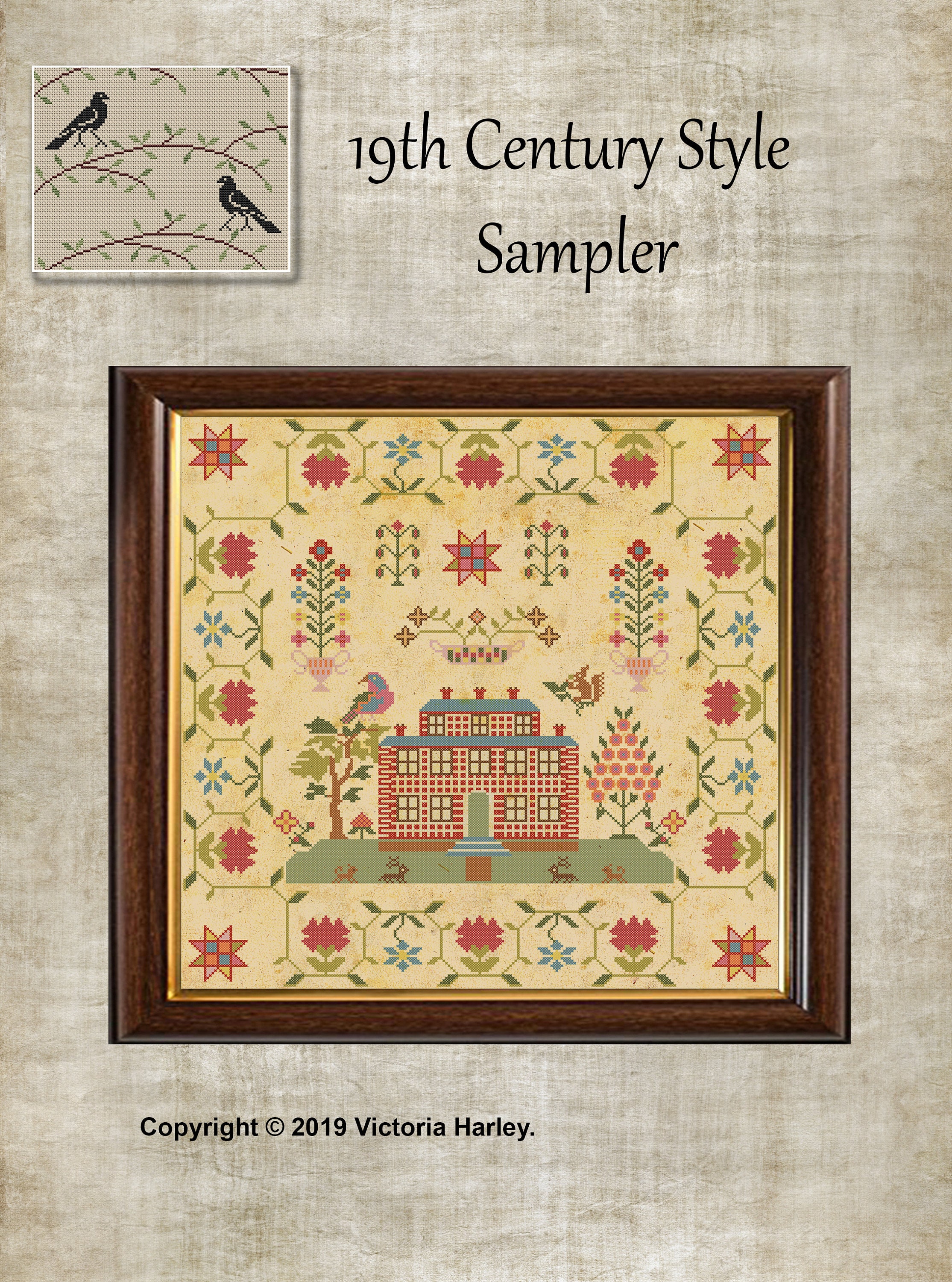 Antique English 1831 Sampler Reproduction Cross Stitch Counted Chart ...