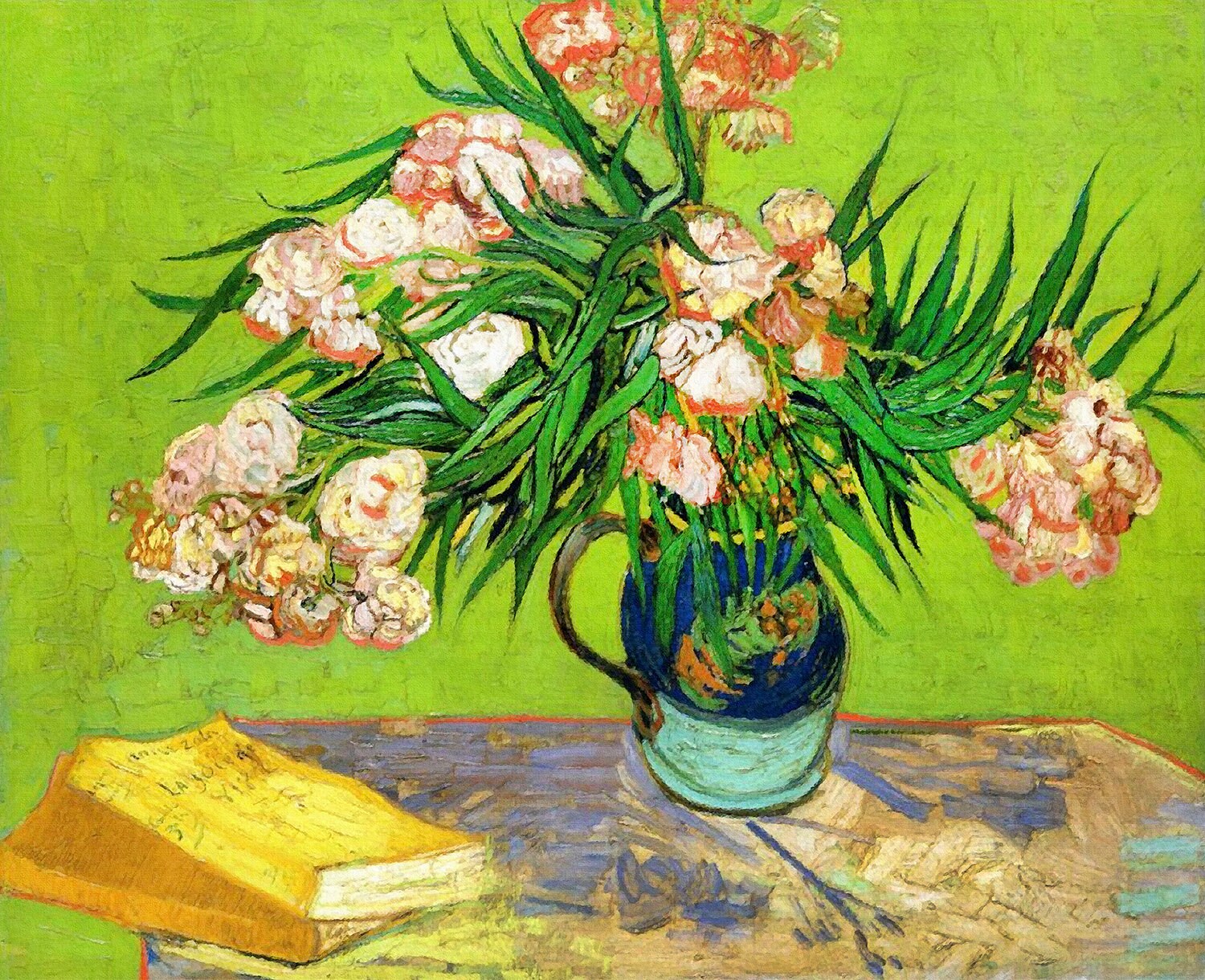 Cross Stitch Pattern Van Gogh Reproduction Oleanders and Books Painting ...