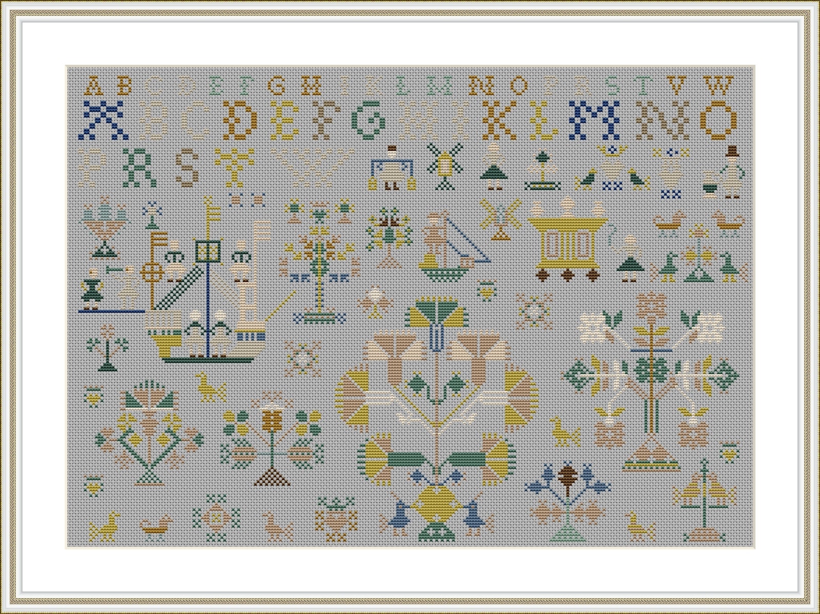 Antique 1812 Dutch Sampler Reproduction Cross Stitch Counted - Etsy