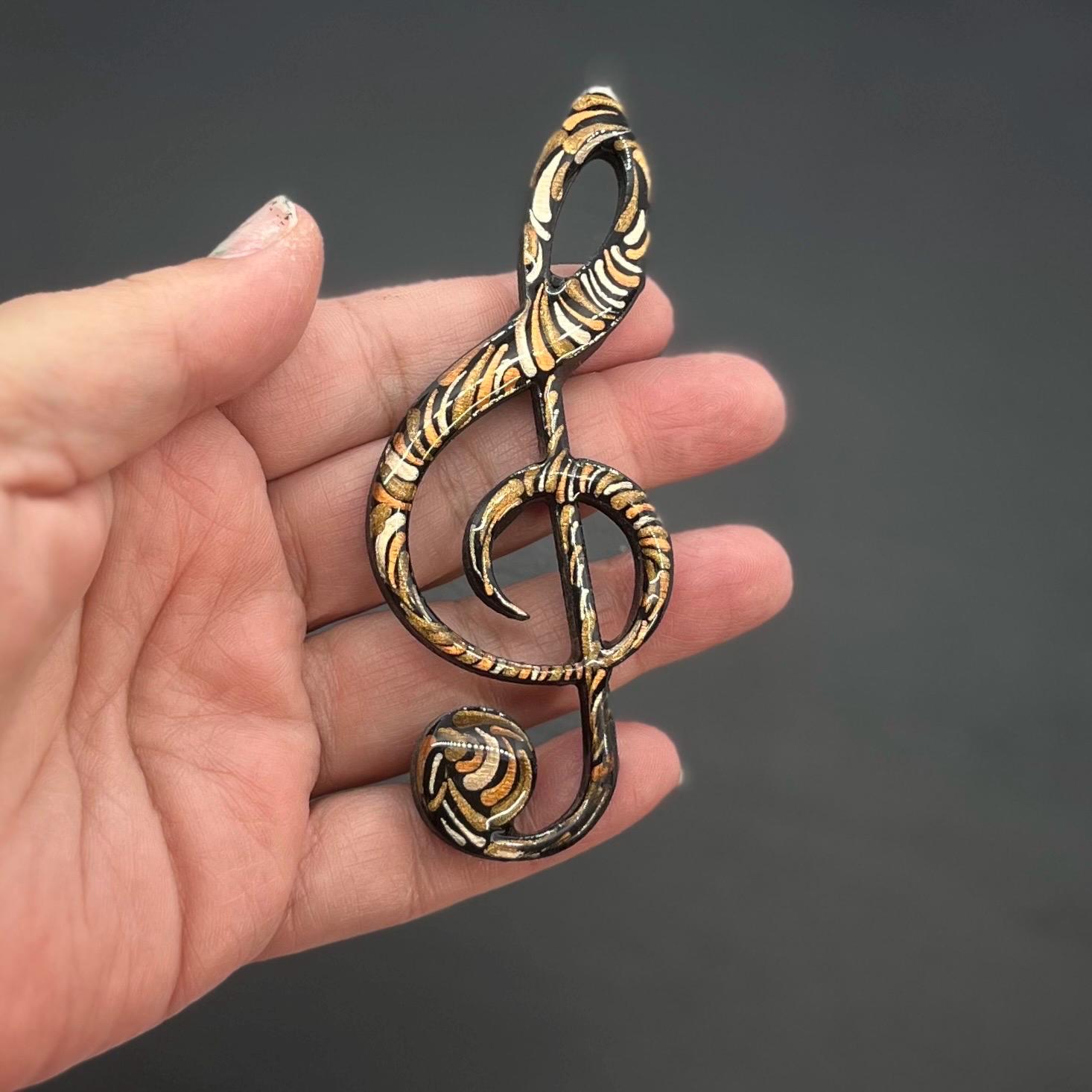 Hand-painted Music Note Magnet, Unique Magnet, Unique Gift, Birthday ...