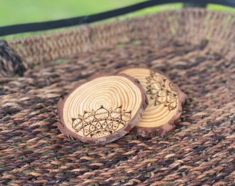 Wood Burned Coasters - Etsy