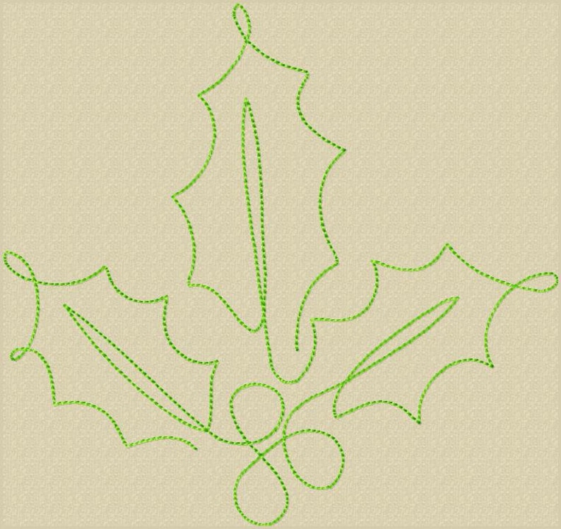 Christmas Line Art Embroidery Designs: 10 Machine Embroidery Files (5 ...