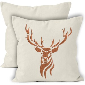 Stag Embroidery Design, Machine Embroidery, 5 Sizes. 1 Colour Line Art ...