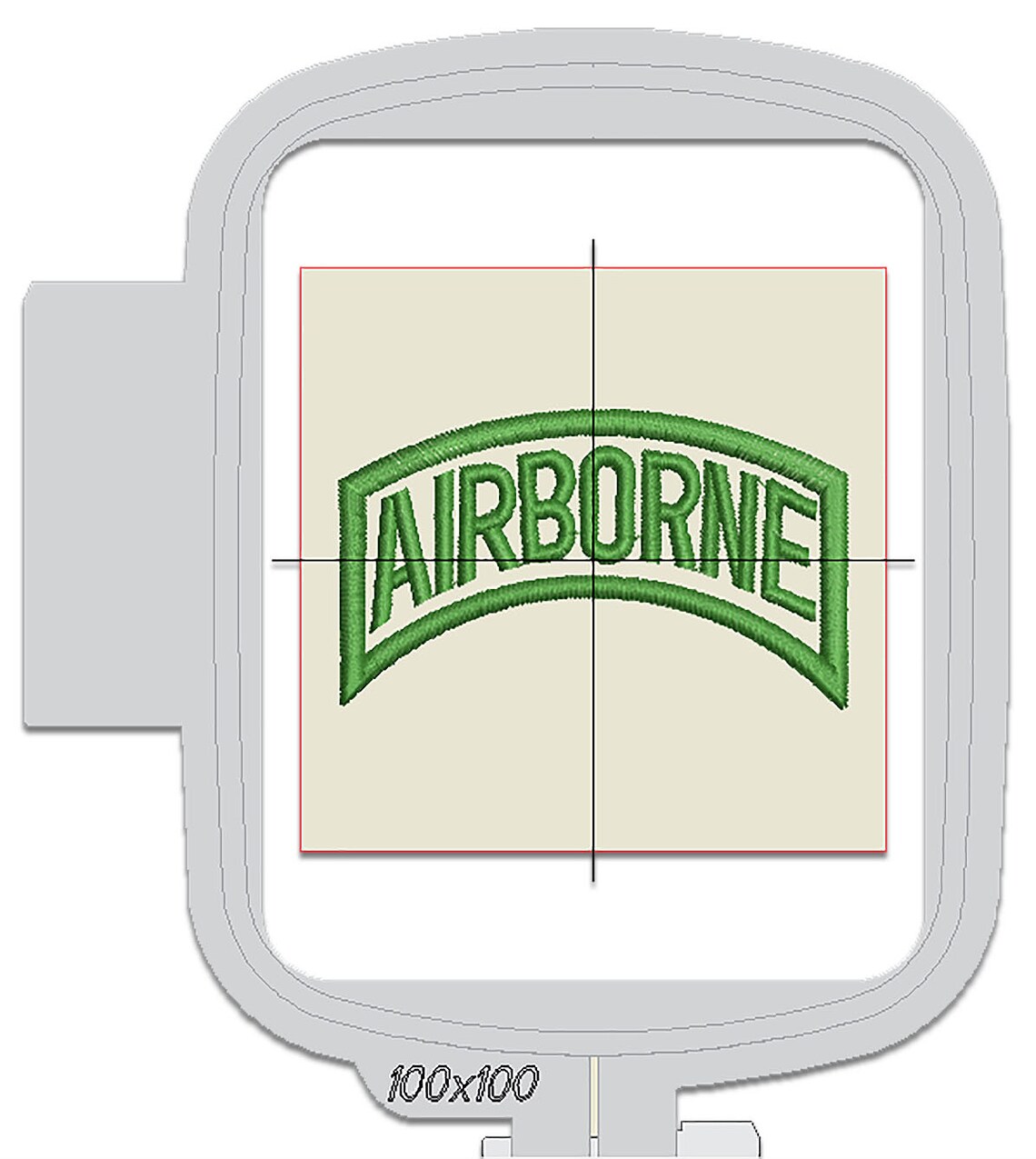 Airborne Embroidery Design, Motto Machine Embroidery, Low Stitch Count ...