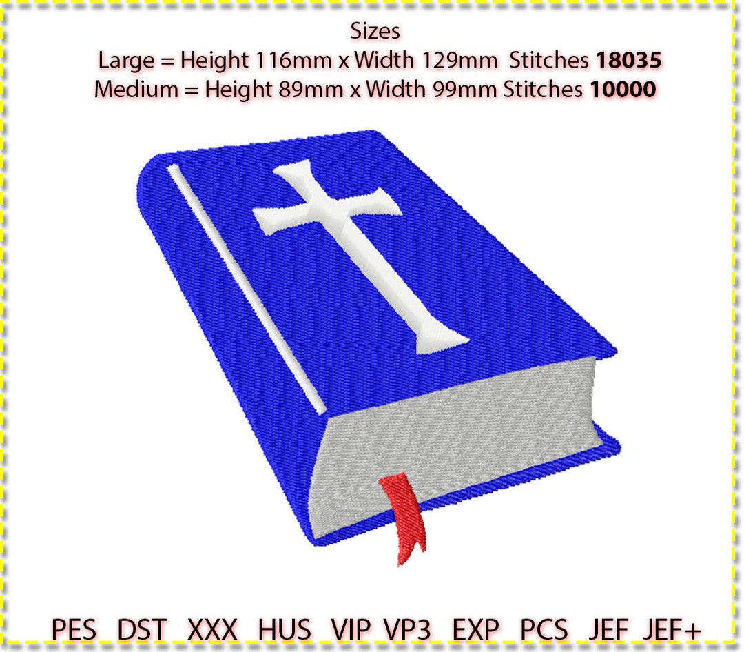 Bible Embroidery Design, Motto Machine Embroidery, 2 Sizes. 4 Colour - Etsy