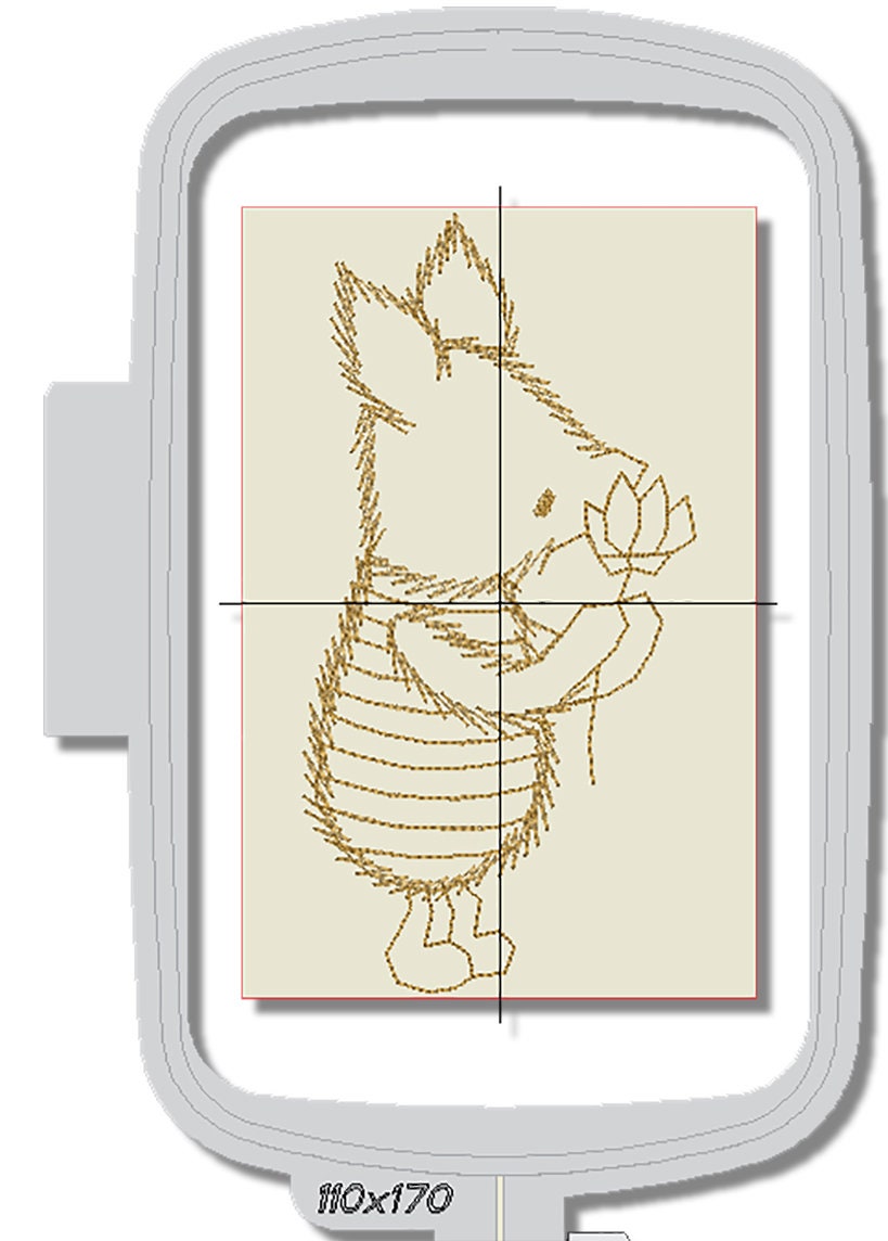 Piglet Outline. Embroidery Design Machine Embroidery Winnie - Etsy