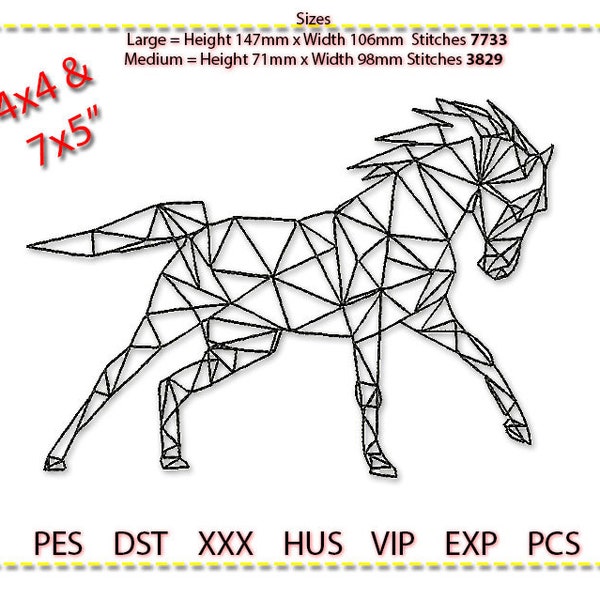 Geometric Machine Embroidery Design - Etsy