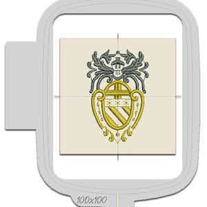 Crests Emblem Bundle 5 Embroidery Design, Machine Embroidery, 1 to 3 ...