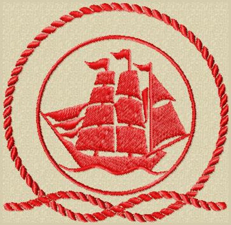 Nautical Boat Embroidery Design Motto Machine Embroidery 3 - Etsy