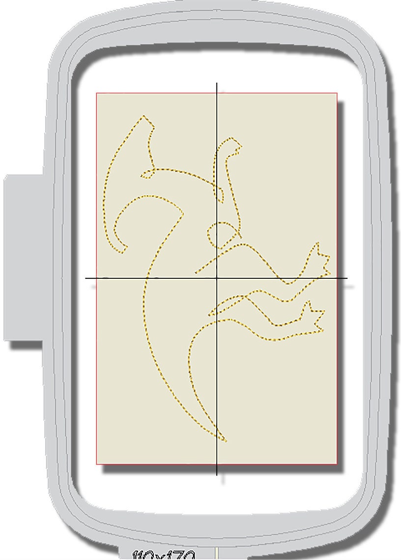 Parasaurus Line Art. Dinosaur Machine Embroidery Line Art. - Etsy