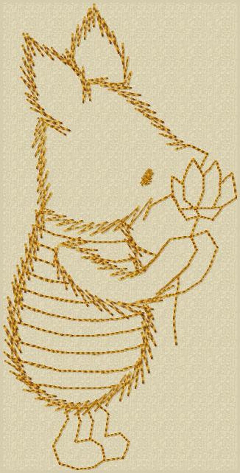 Piglet Outline. Embroidery Design Machine Embroidery Winnie - Etsy