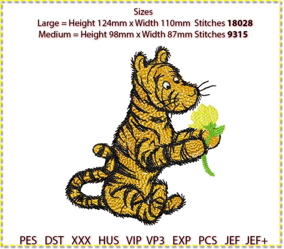 Classic Tigger Embroidery Design, Pooh Bear Machine Embroidery, Winnie ...