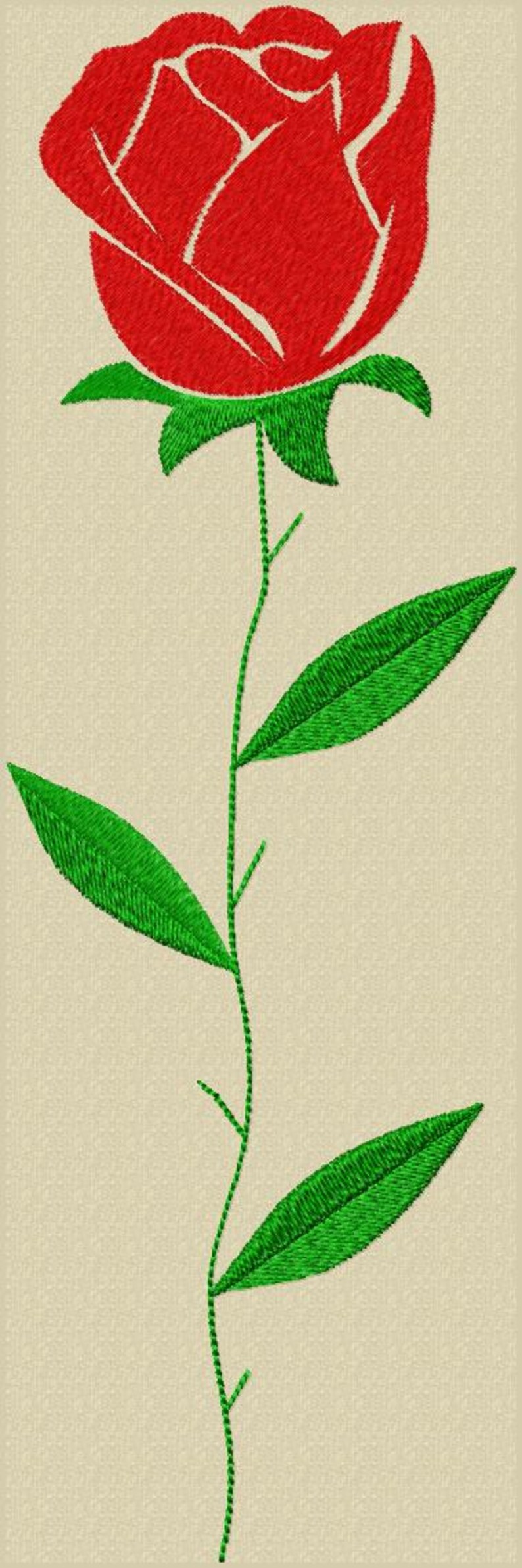 Rose Machine Embroidery Design: Low Stitch Count (4-12 Inch) - Etsy