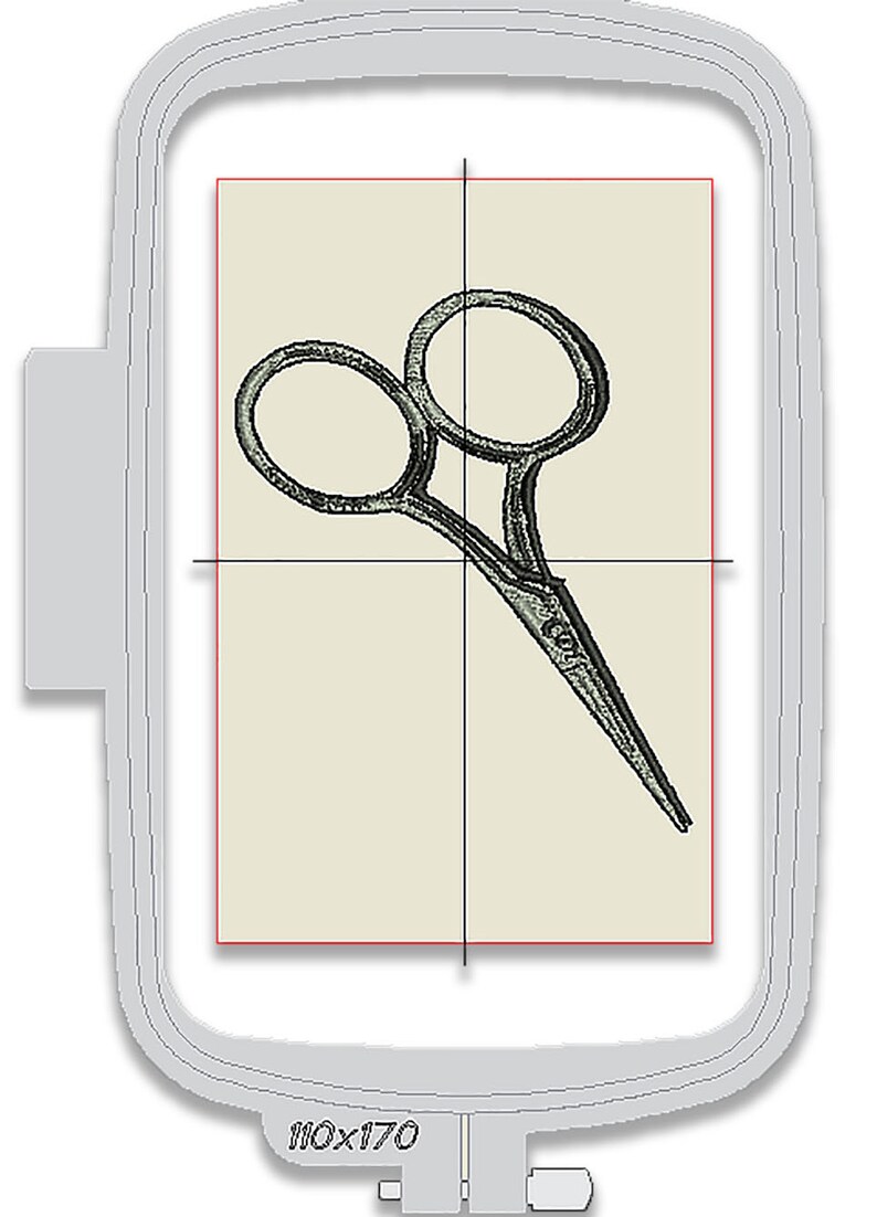 Scissors Embroidery Design Machine Embroidery. 2 Colour. 4x4 - Etsy
