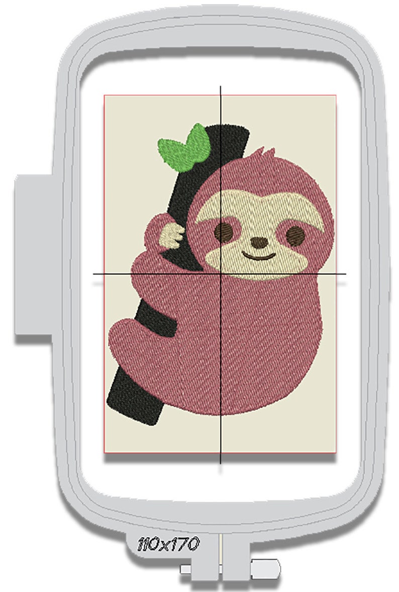 Sloth Embroidery Design, Machine Embroidery, 5 Colour. 2 Sizes - Etsy