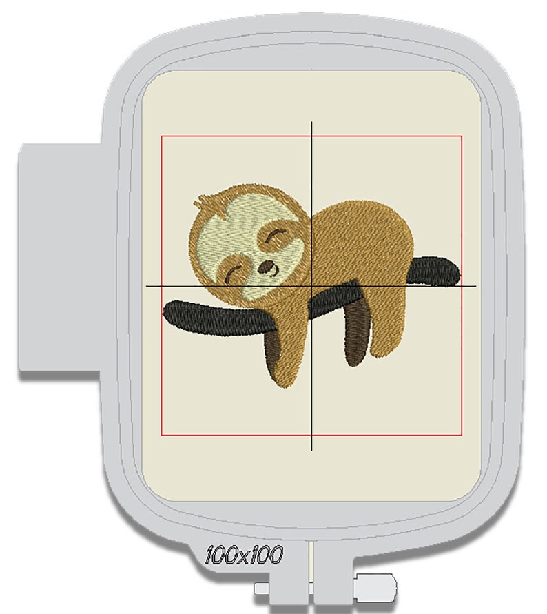 Sloth Embroidery Design Machine Embroidery 5 Colour. 2 Sizes - Etsy