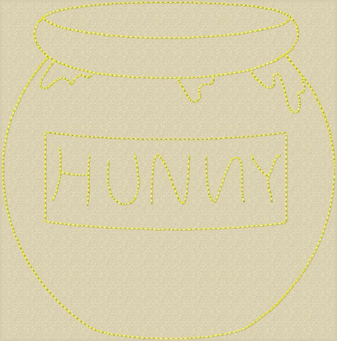 Hunny Pot Line Art Embroidery Design: Winnie the Pooh (digital Download ...
