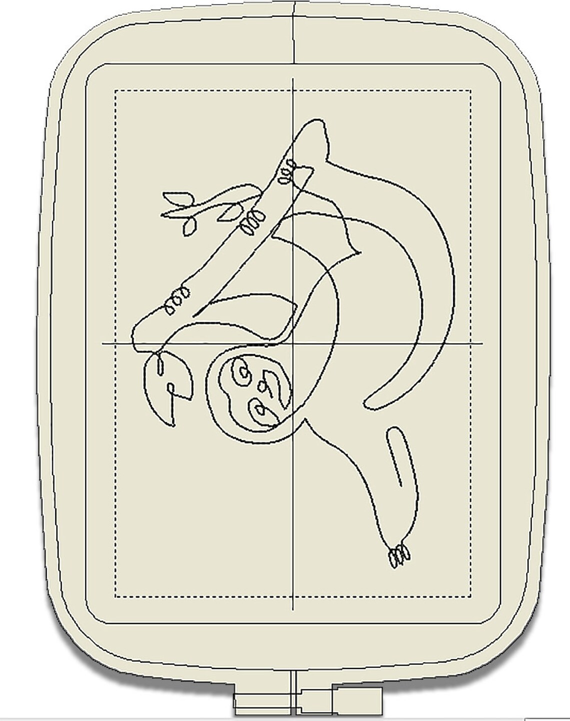 Sloth Machine Embroidery Line Art. Low Stitch Count. 1 - Etsy