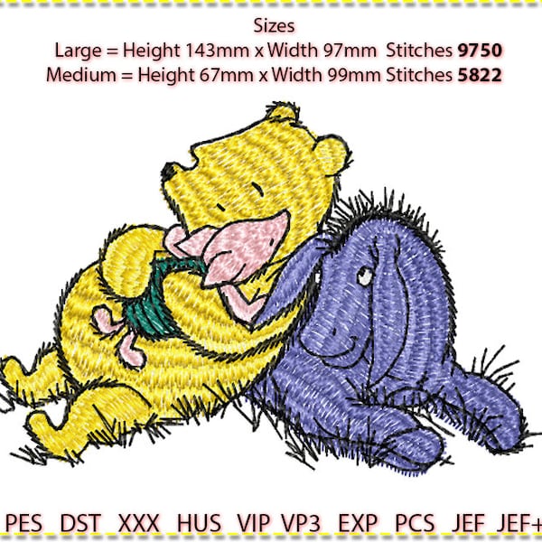 Winnie the Pooh and Friends Machine Embroidery Designs - Etsy Canada