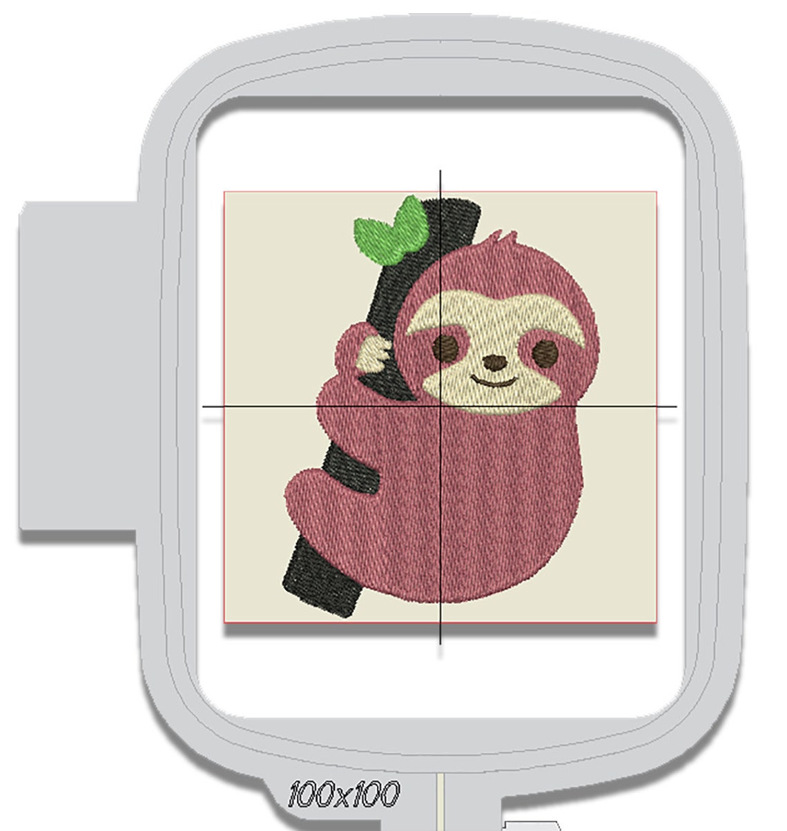 Sloth Embroidery Design, Machine Embroidery, 5 Colour. 2 Sizes - Etsy