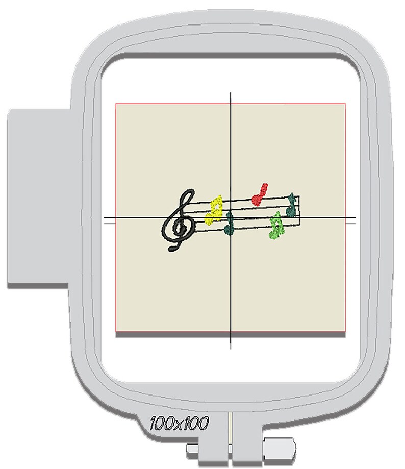 Music Notes Embroidery Design Motto Machine Embroidery 2 - Etsy