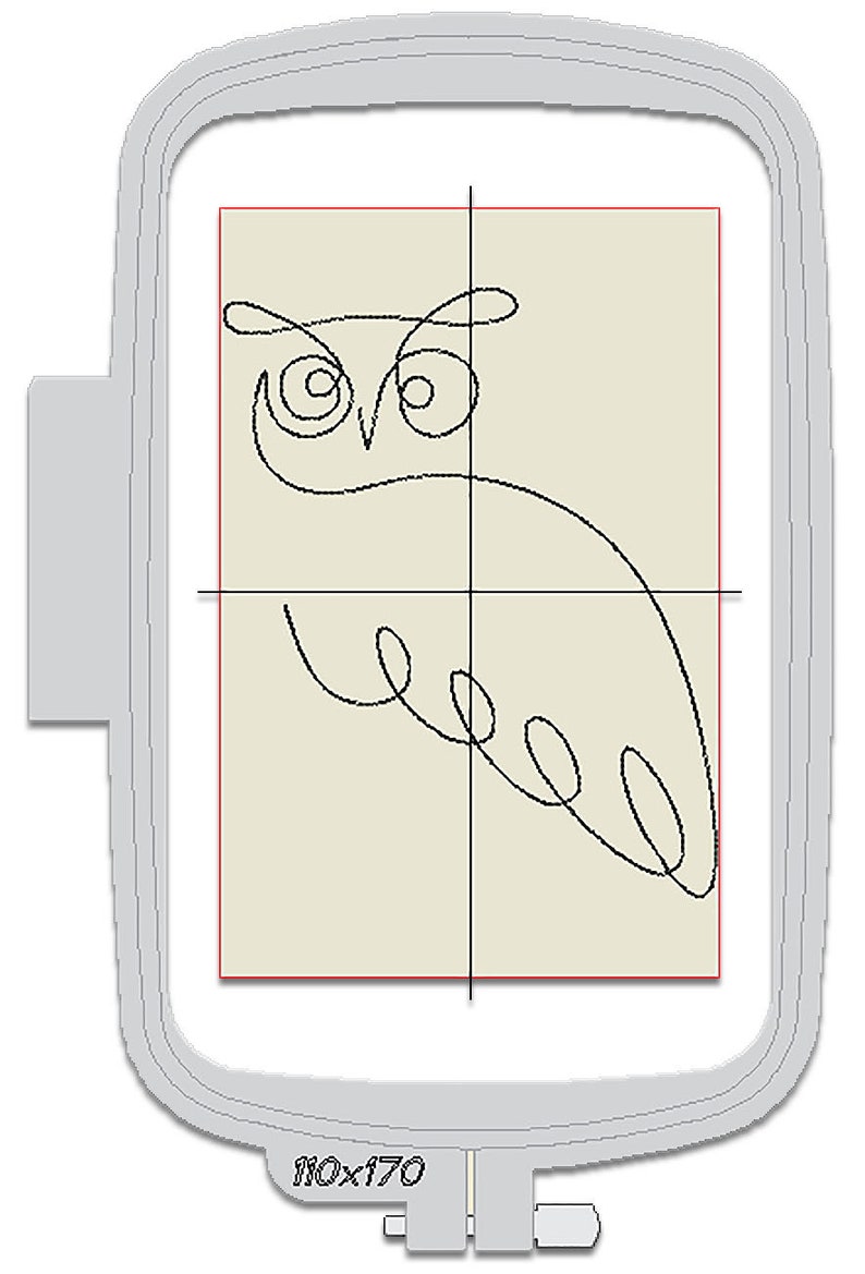 Owl Machine Embroidery Line Art. Low Stitch Count. 1 Colour. | Etsy