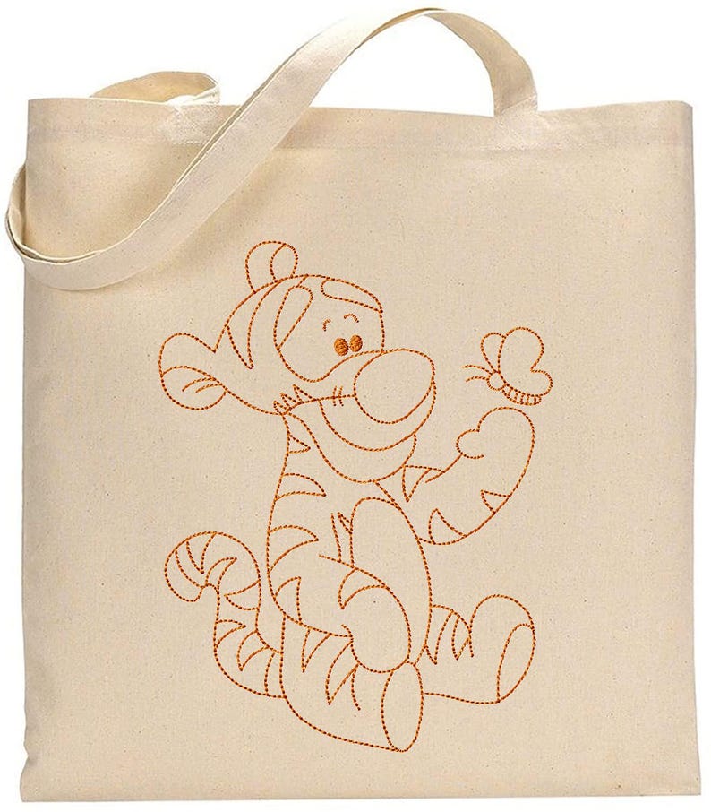 Baby Tigger Outline Embroidery Design: Low Stitch Count Bundle (digital ...