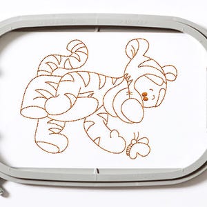 Baby Tigger Outline Bundle (each in 5 Sizes) Embroidery Design, Machine ...