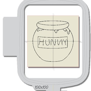 Hunny Pot Line Art Embroidery Design: Winnie the Pooh (digital Download ...