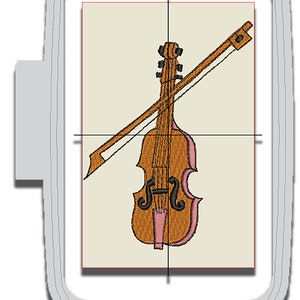 Violin Embroidery Design, Motto Machine Embroidery, 2 Sizes. Low Stitch ...