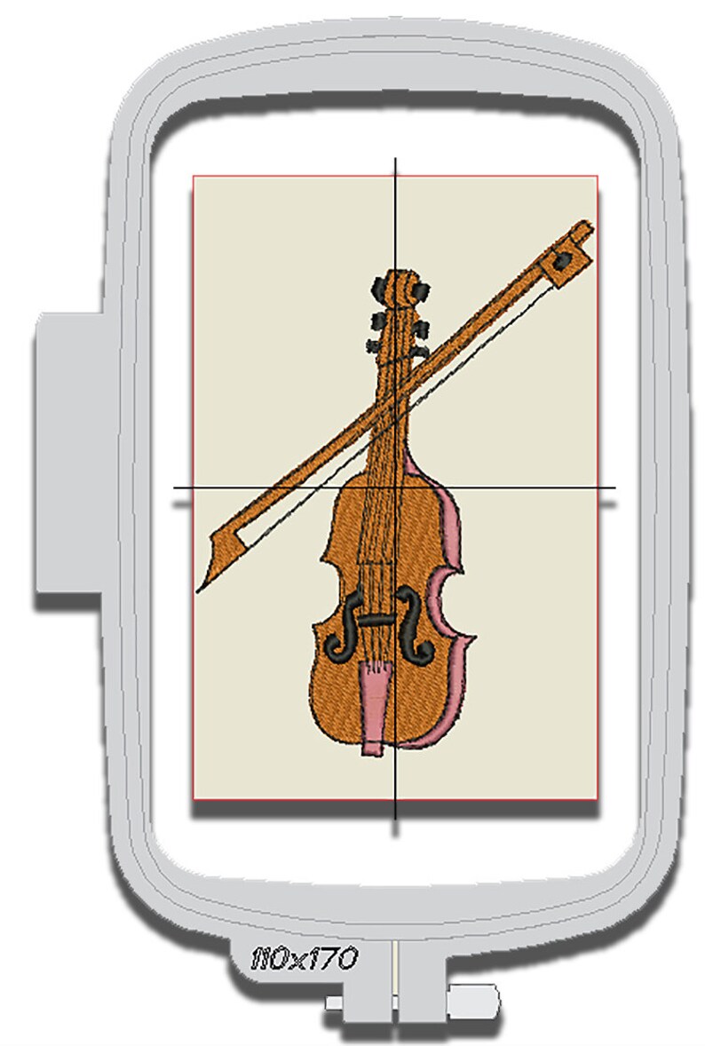 Violin Embroidery Design Motto Machine Embroidery 2 Sizes. - Etsy