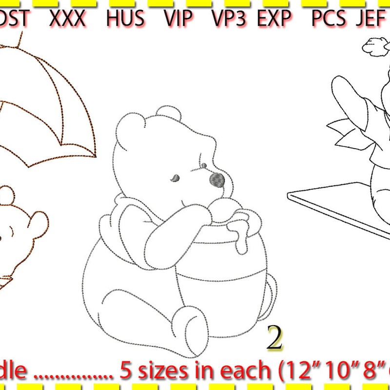 Winnie the Pooh Outline - Etsy