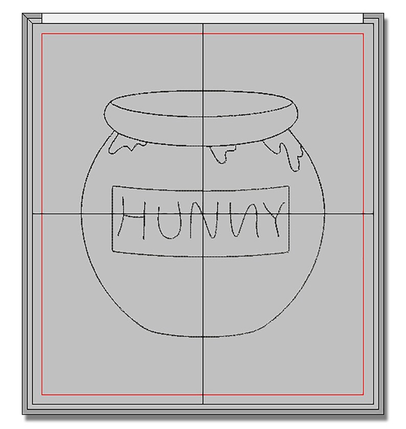 Hunny Pot Line Art Embroidery Design: Winnie the Pooh (digital Download ...
