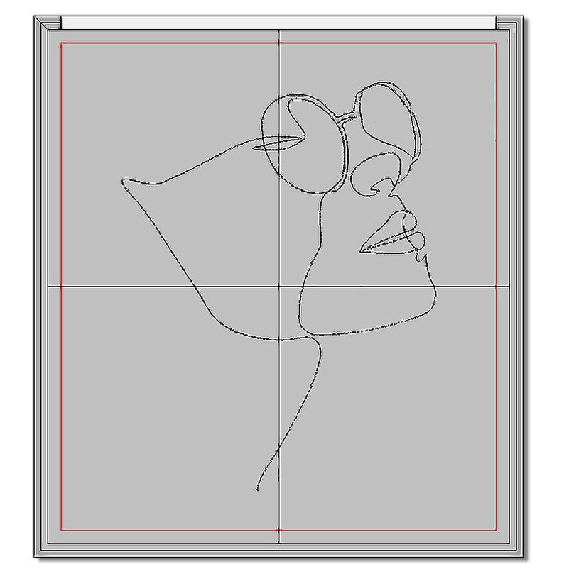 Face Line Art Machine Embroidery Line Art. Low Stitch Count. - Etsy