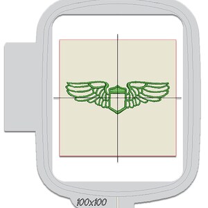 Airborne Embroidery Design, Motto Machine Embroidery, Low Stitch Count ...