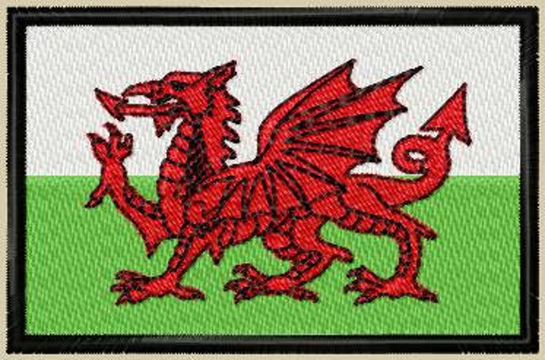 Wales Flag Embroidery Design Motto Machine Embroidery 4 - Etsy
