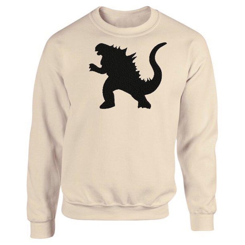 Godzilla Emblem Machine Embroidery Design: Dense Stitch (digital ...