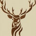 Stag Embroidery Design, Machine Embroidery, 5 Sizes. 1 Colour Line Art ...