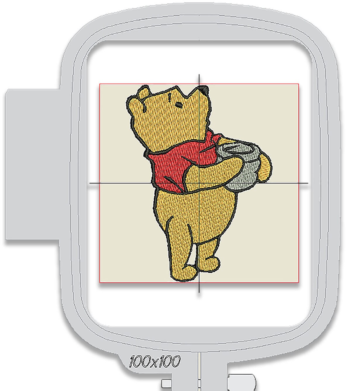 Pooh Embroidery Design Pooh Bear With Honey Pot Machine - Etsy