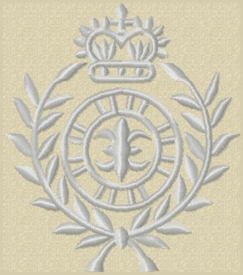 Emblem Badge Embroidery Design, Motto Machine Embroidery, 1 Colour - Etsy