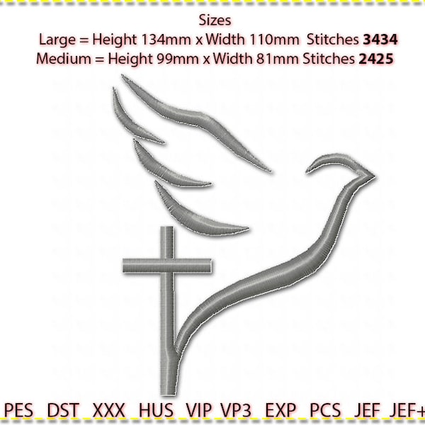 Dove Embroidery Design - Etsy